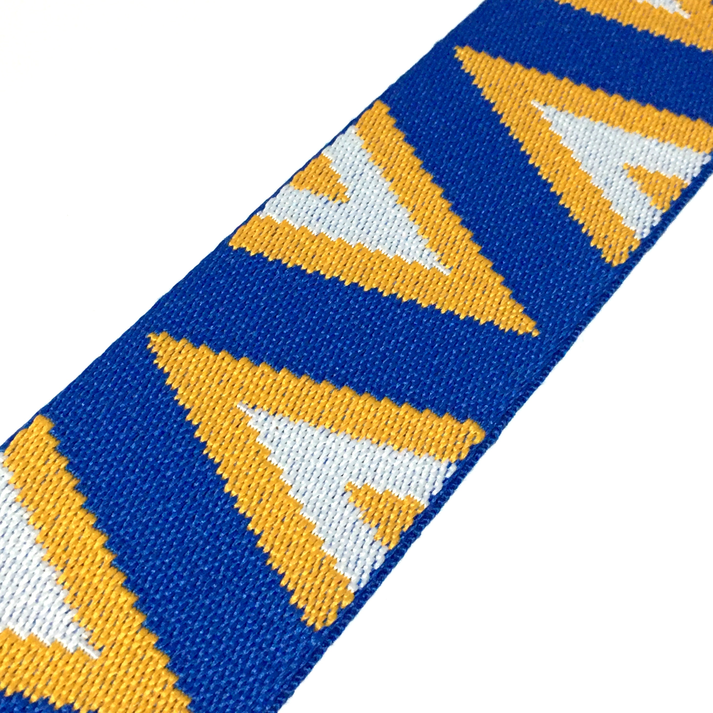 2 Inch Webbing-triangle Pattern Webbing-blue Color - Etsy