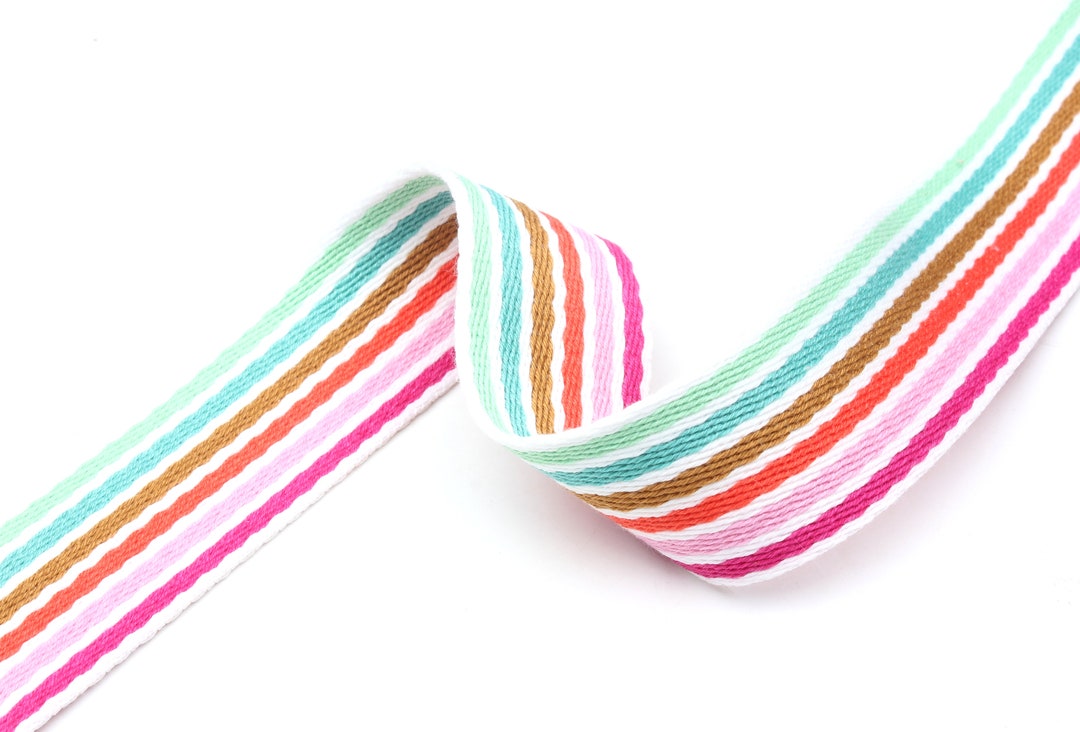 Cotton Webbing-1.5 Inch Wide Webbing-rainbow Webbing-webbing Belt-bags ...