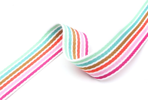 Cotton Webbing-1.5 Inch Wide Webbing-rainbow Webbing-webbing - Etsy