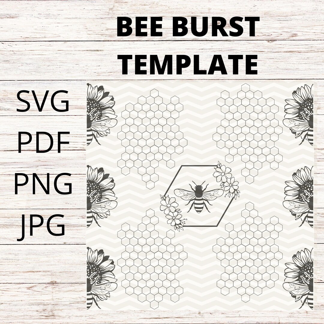 Bee Burst Template | Tumbler Burst Template | SVG | JPG | PNG - Etsy