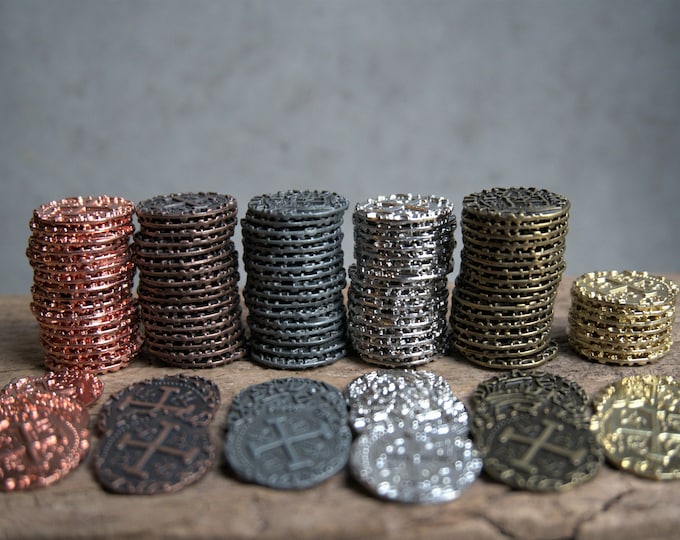 Mix and Match Colours - Metal Coins - Gold, Silver, Copper - 25 or 50 ...