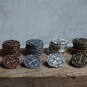 Extra Large Metal Coins - Gold, Silver, Copper (x10 Coins) - Etsy