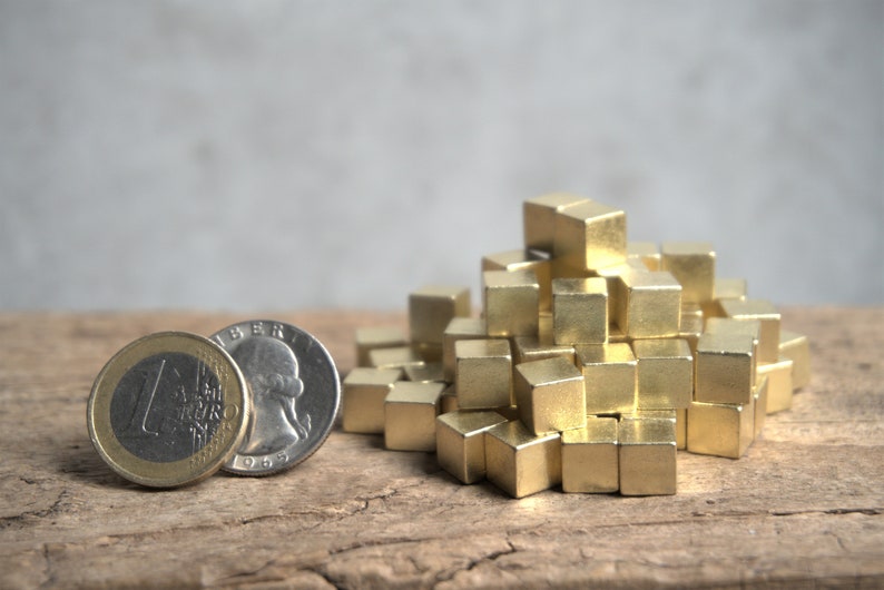 Gold, Silver, Bronze Metal Cubes for Board Games, 8mm (25 or 50 Pieces ...