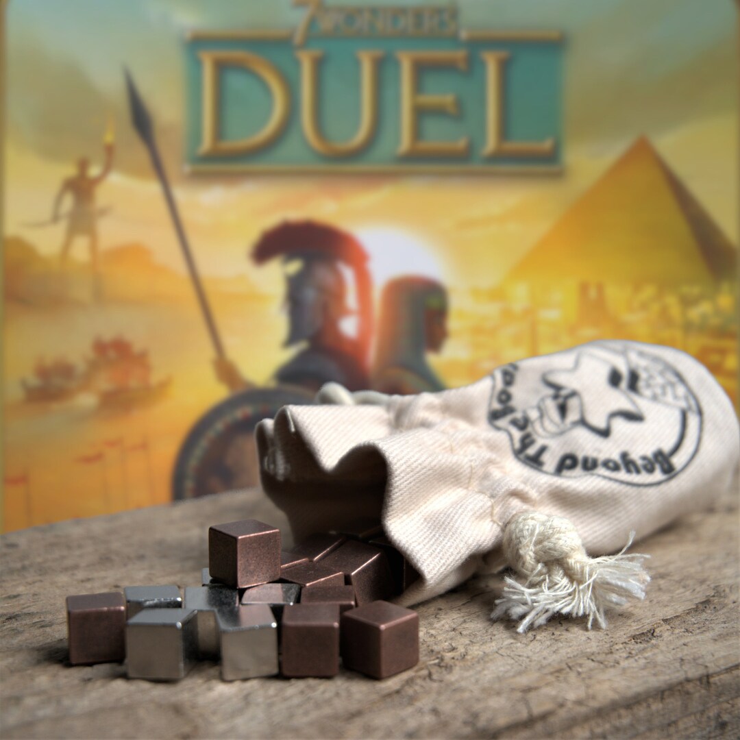 Metal Cubes, 7 Wonders Duel Agora Expansion Compatible 24 Pieces in Bag ...