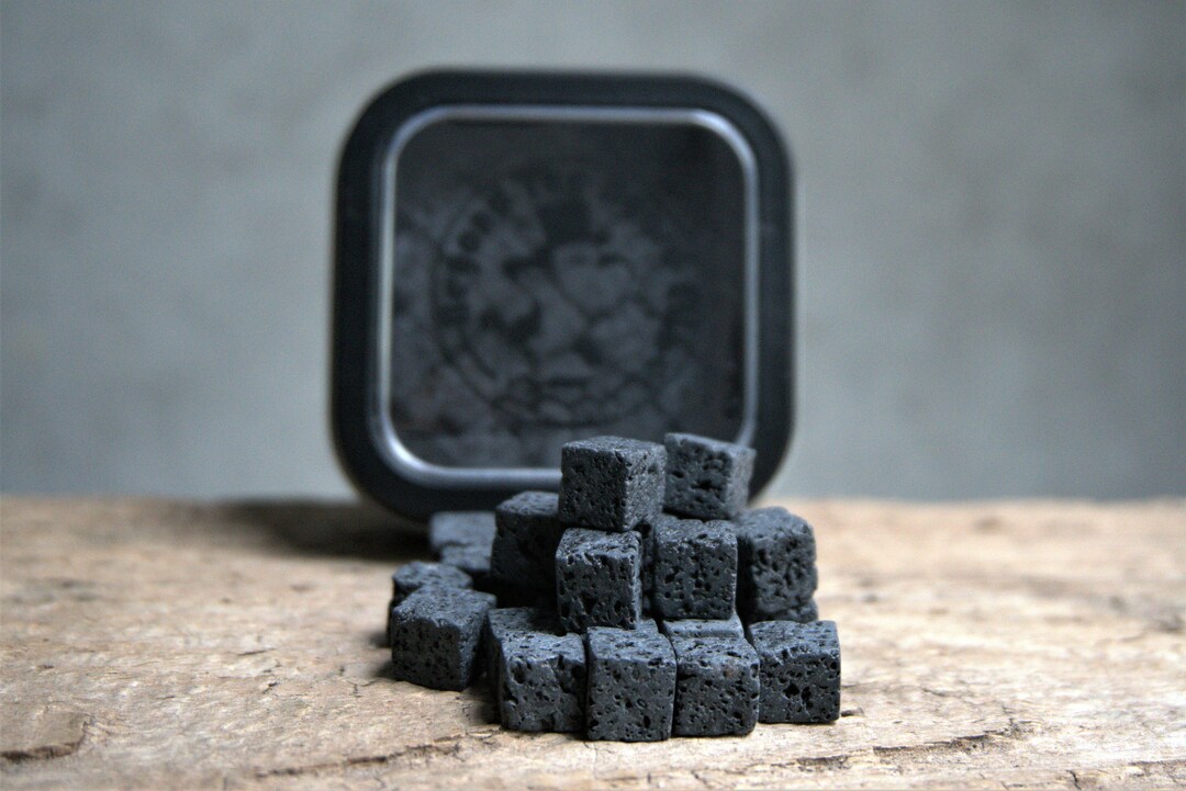 Lava Rock Cubes, 8mm, Natural Black/ Dark Gray, Board Game Resource ...