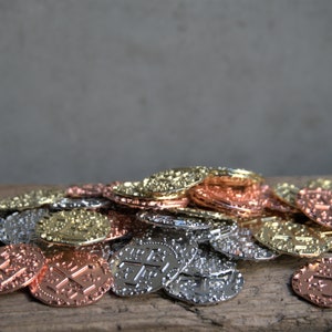 Extra Large Metal Coins Gold Silver Copper Pirate - Etsy