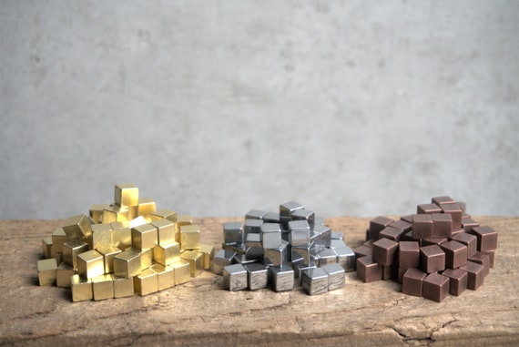 Gold Silver Bronze Metal Cubes for Board Games 8mm 25 or - Etsy Australia