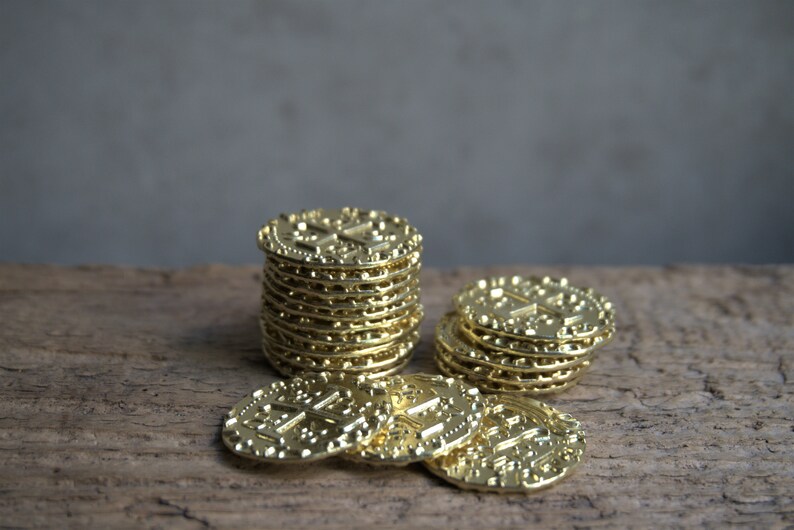 Extra Large Metal Coins Gold Silver Copper Pirate - Etsy