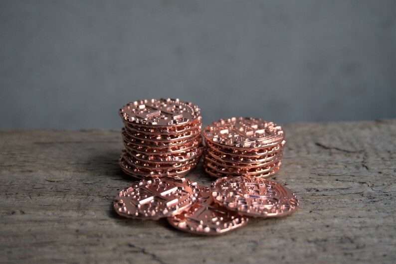 Extra Large Metal Coins Gold Silver Copper Pirate - Etsy