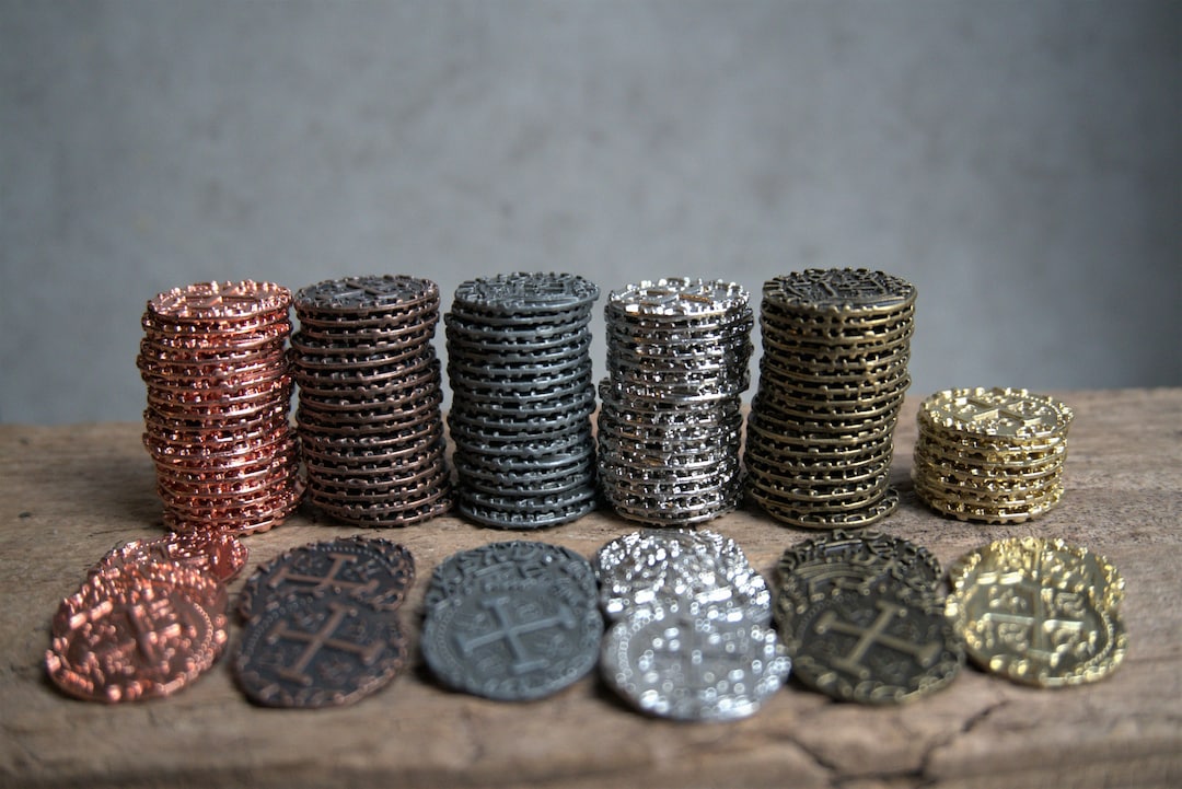 Mix and Match Colours - Large Metal Coins - Gold, Silver, Copper - Etsy
