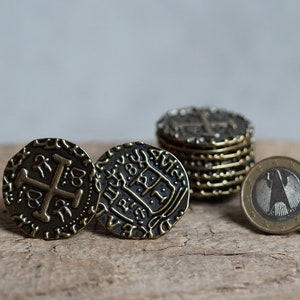 Extra Large Metal Coins - Gold, Silver, Copper (x10 Coins) - Etsy