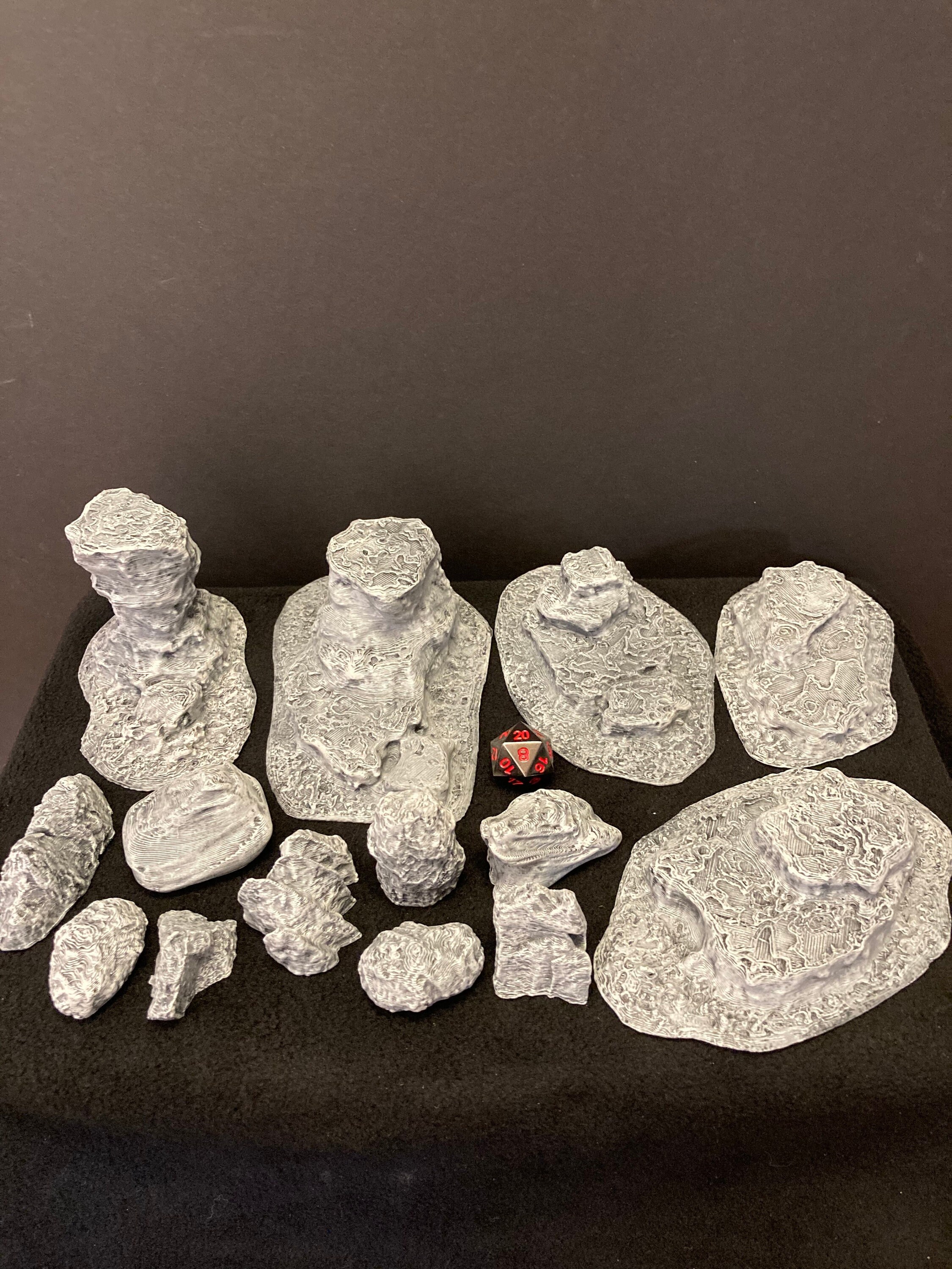 Rock Formations and Boulders / Painted 28mm Miniature Scatter Terrain ...
