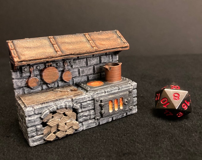 Kitchen Counter and Stove by EC3D / Painted 28mm Miniature Scatter ...