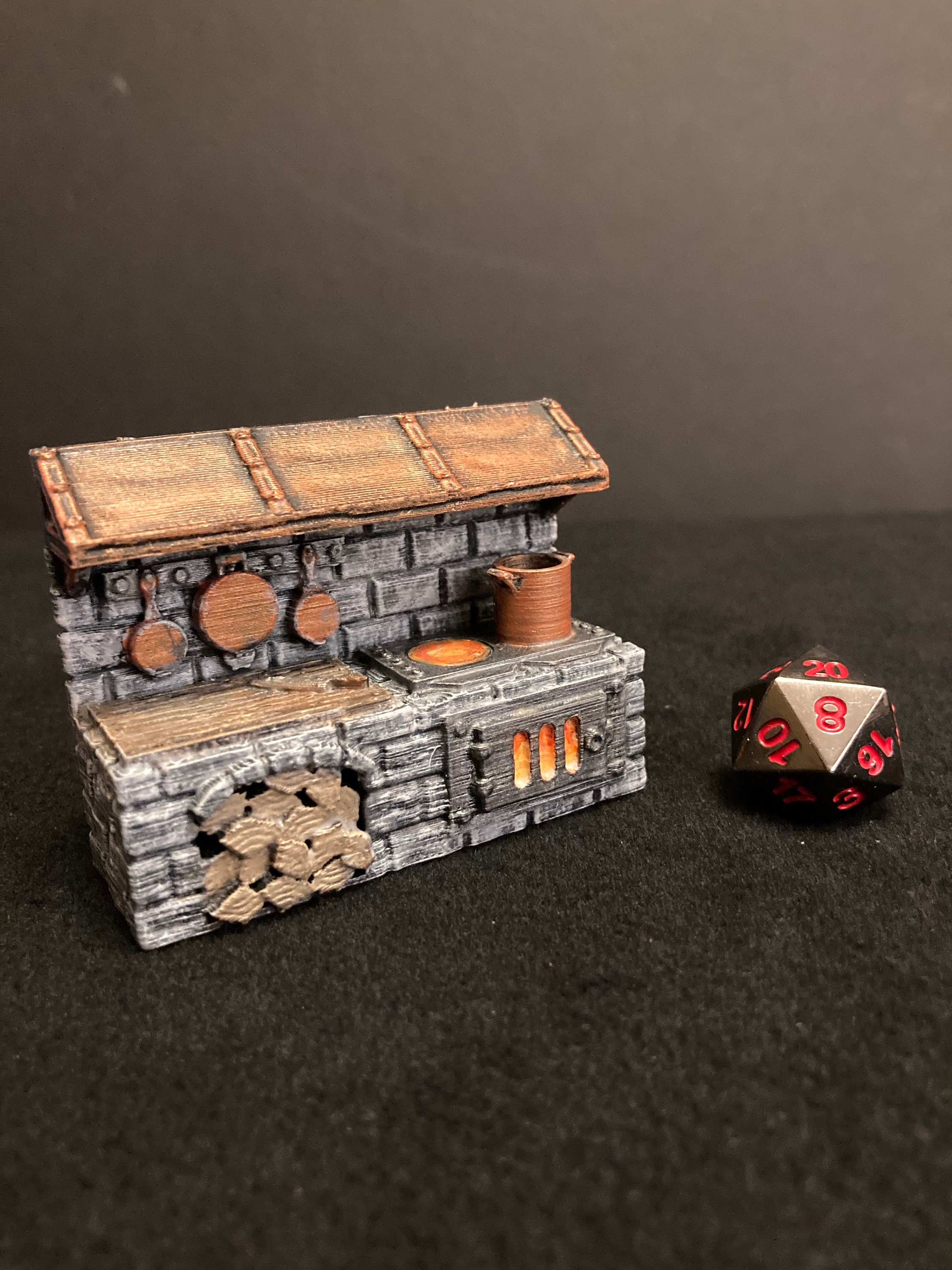 Kitchen Counter and Stove by EC3D / Painted 28mm Miniature Scatter ...