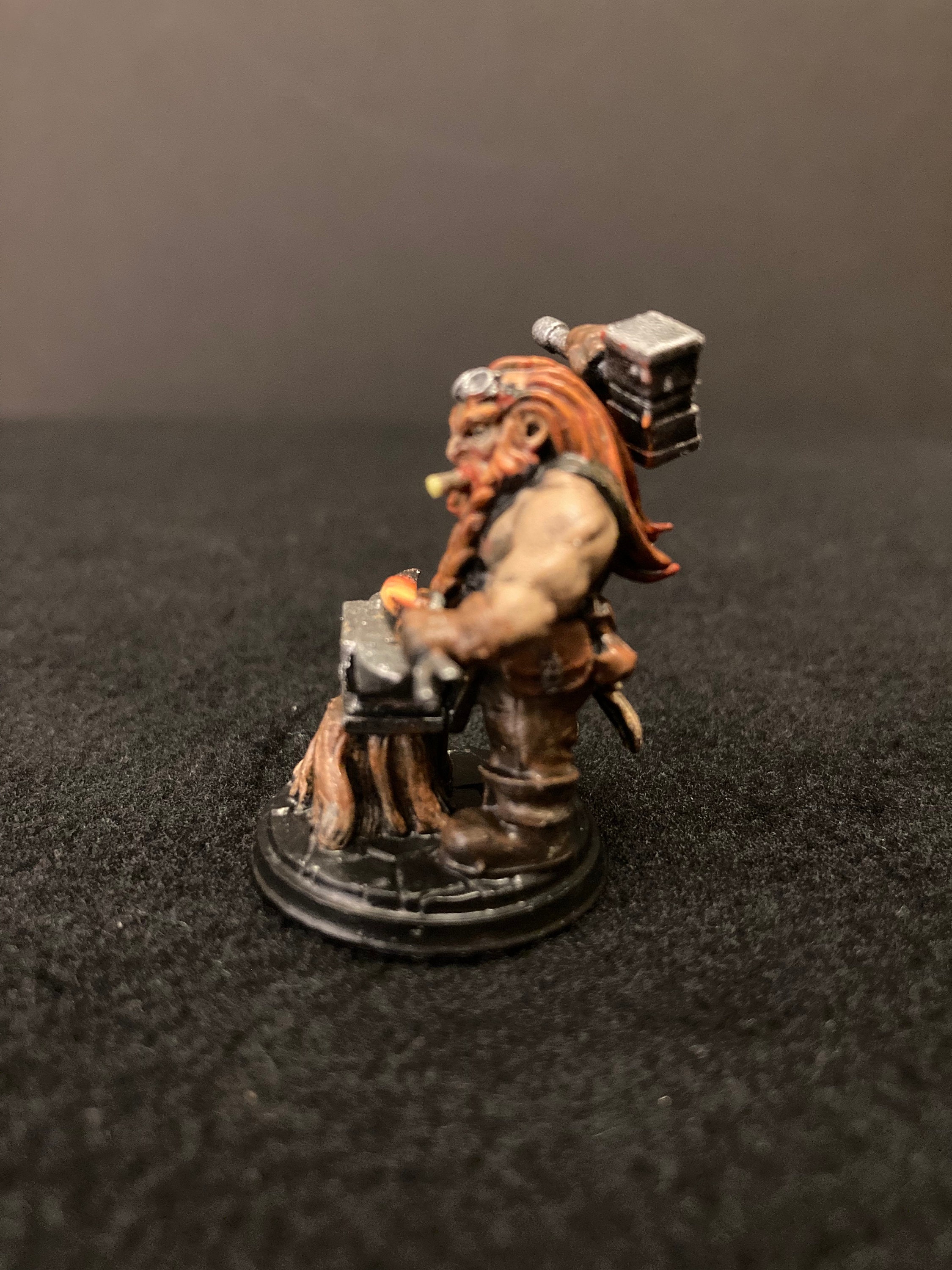 Dwarven Blacksmith by Miniatures of Madness / Painted 32mm - Etsy