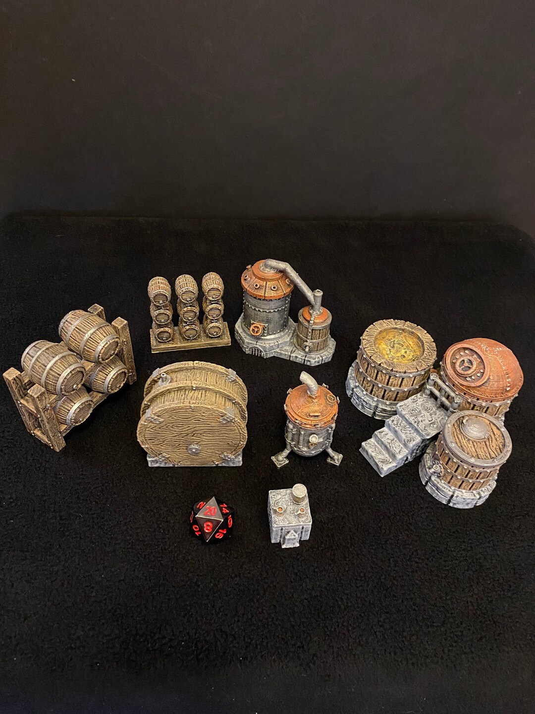 Dwarven Brewery by EC3D / Painted 28mm Miniature Scatter Terrain for ...