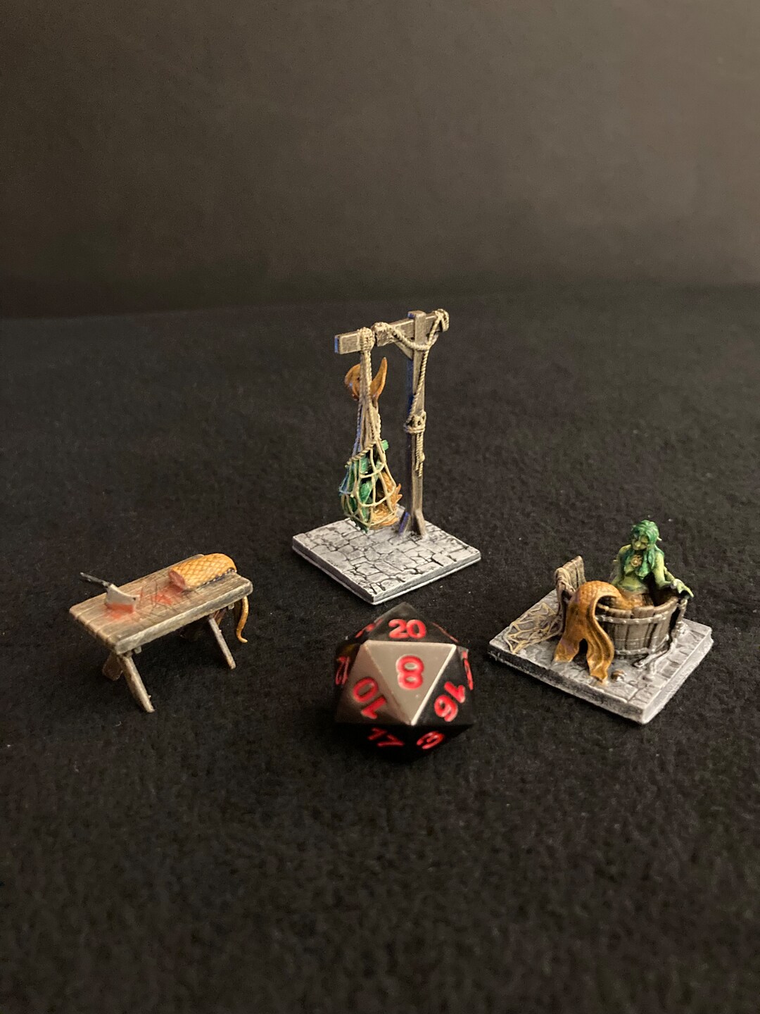 Captured Mermaid by Great Grimoire / Painted 28mm Miniature Scatter ...