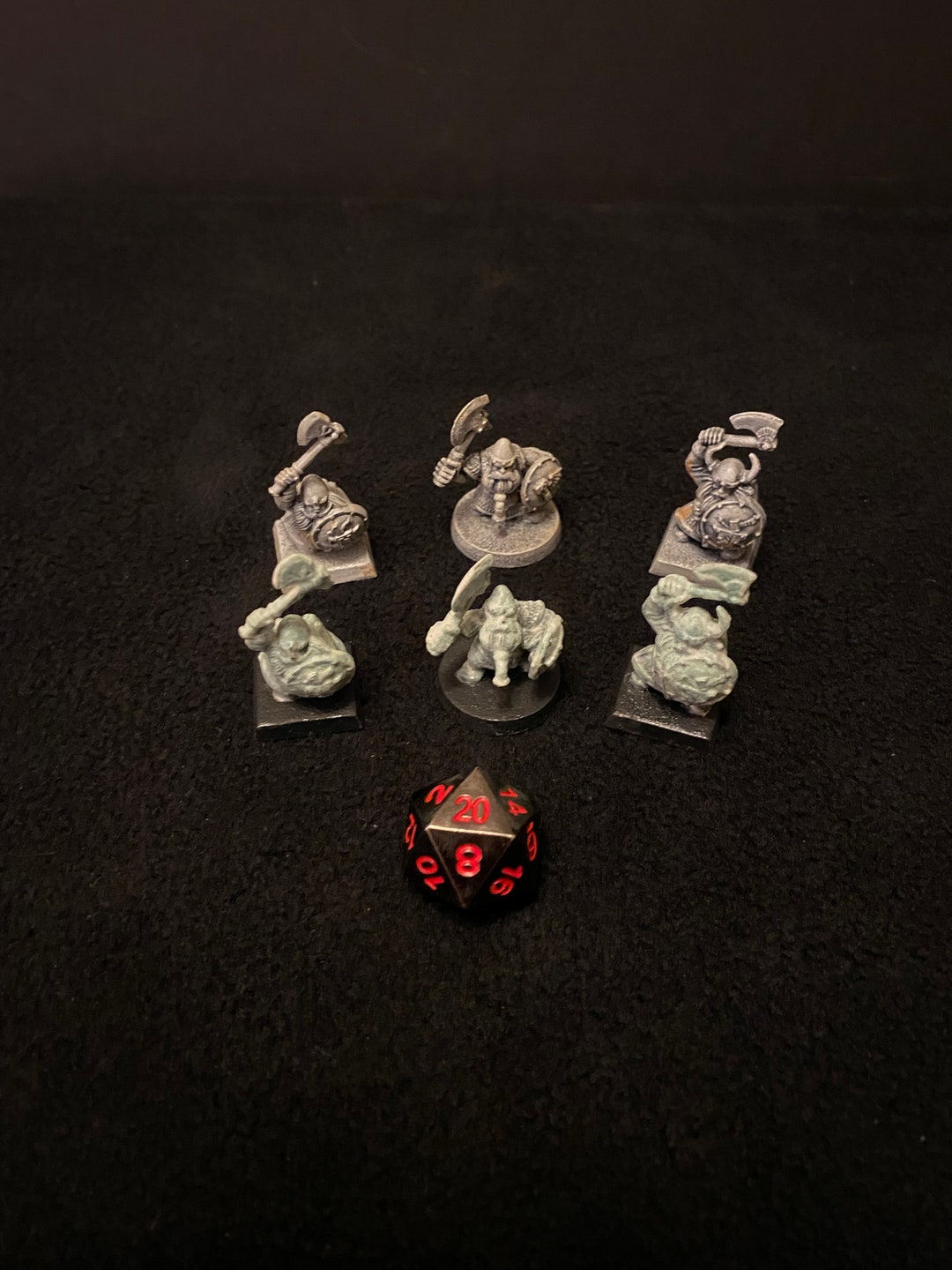 Custom Dwarven Statues and Matching Ghosts / Painted 28mm Miniature ...