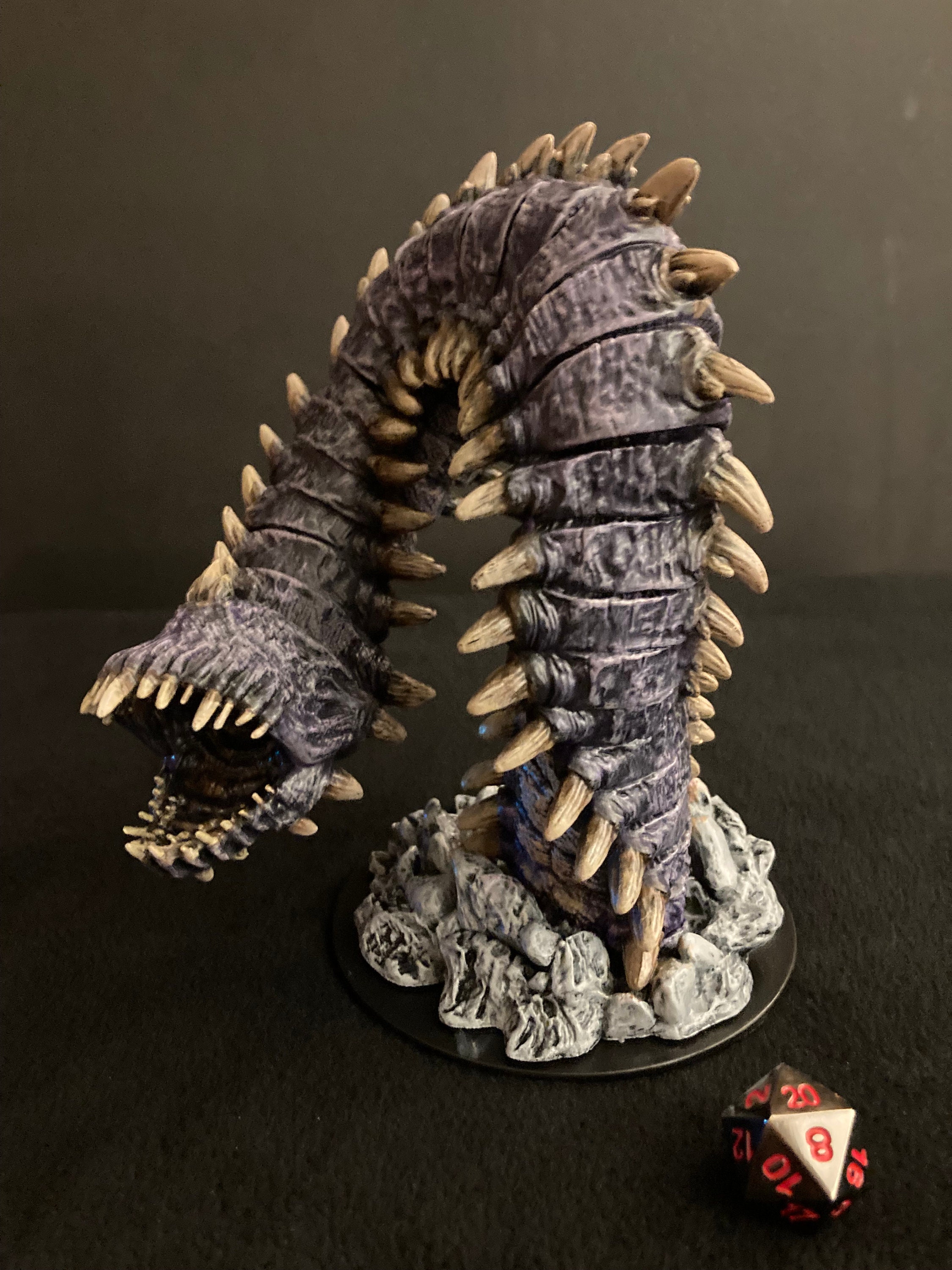 Purple Worm by Wizkids Nolzurs Marvelous Miniatures / Painted - Etsy
