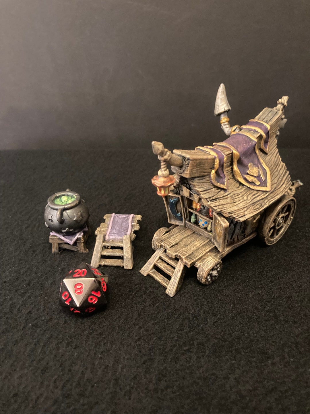 Quimmis Magic and Potions Cart by Cast N Play / Painted 28mm Miniature ...