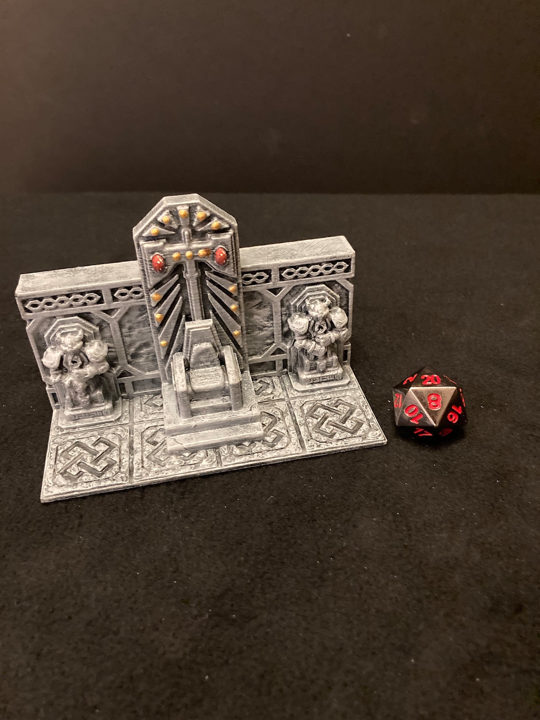 Dwarven Throne and Statues / Painted 28mm Miniature Scatter Terrain for ...