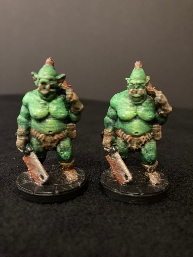 Orc Villagers / Painted 28mm Miniature for Dungeons and - Etsy