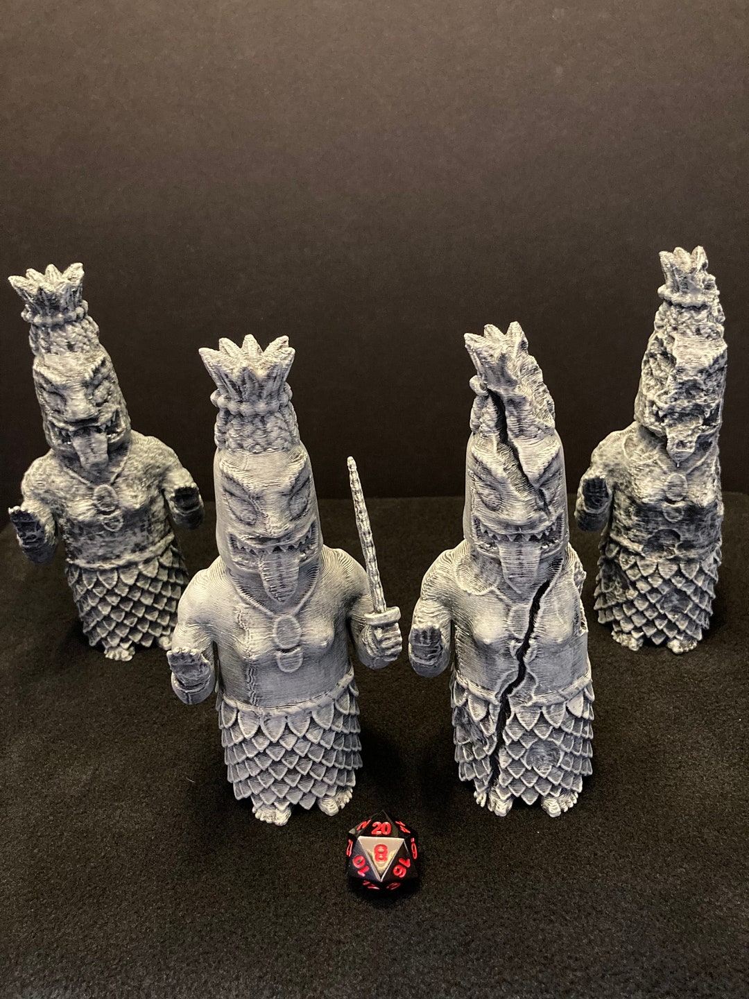 Jungle Ruins Statues by EC3D / Painted 28mm Miniature Scatter Terrain ...