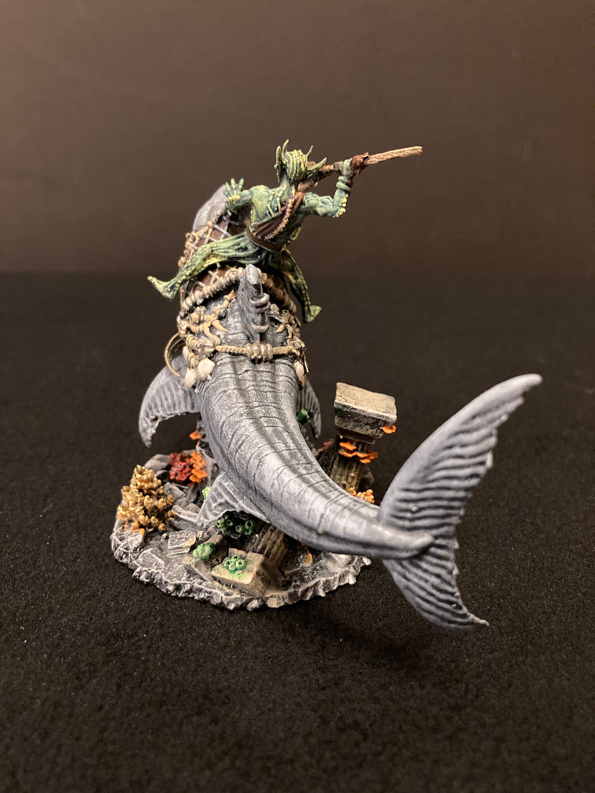 Great White Shark Rider by Print Your Monsters / Painted 28mm Miniature ...
