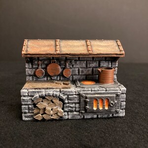 Kitchen Counter and Stove by EC3D / Painted 28mm Miniature Scatter ...