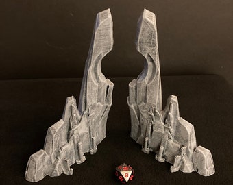 Ancient Ruins Stone Columns and Pillars / Painted 28mm Miniature ...