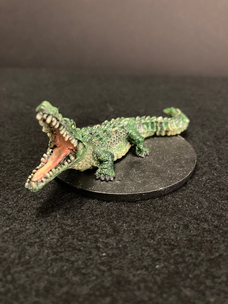 Dire Crocodile by Reaper / Painted Miniature for Dungeons & - Etsy