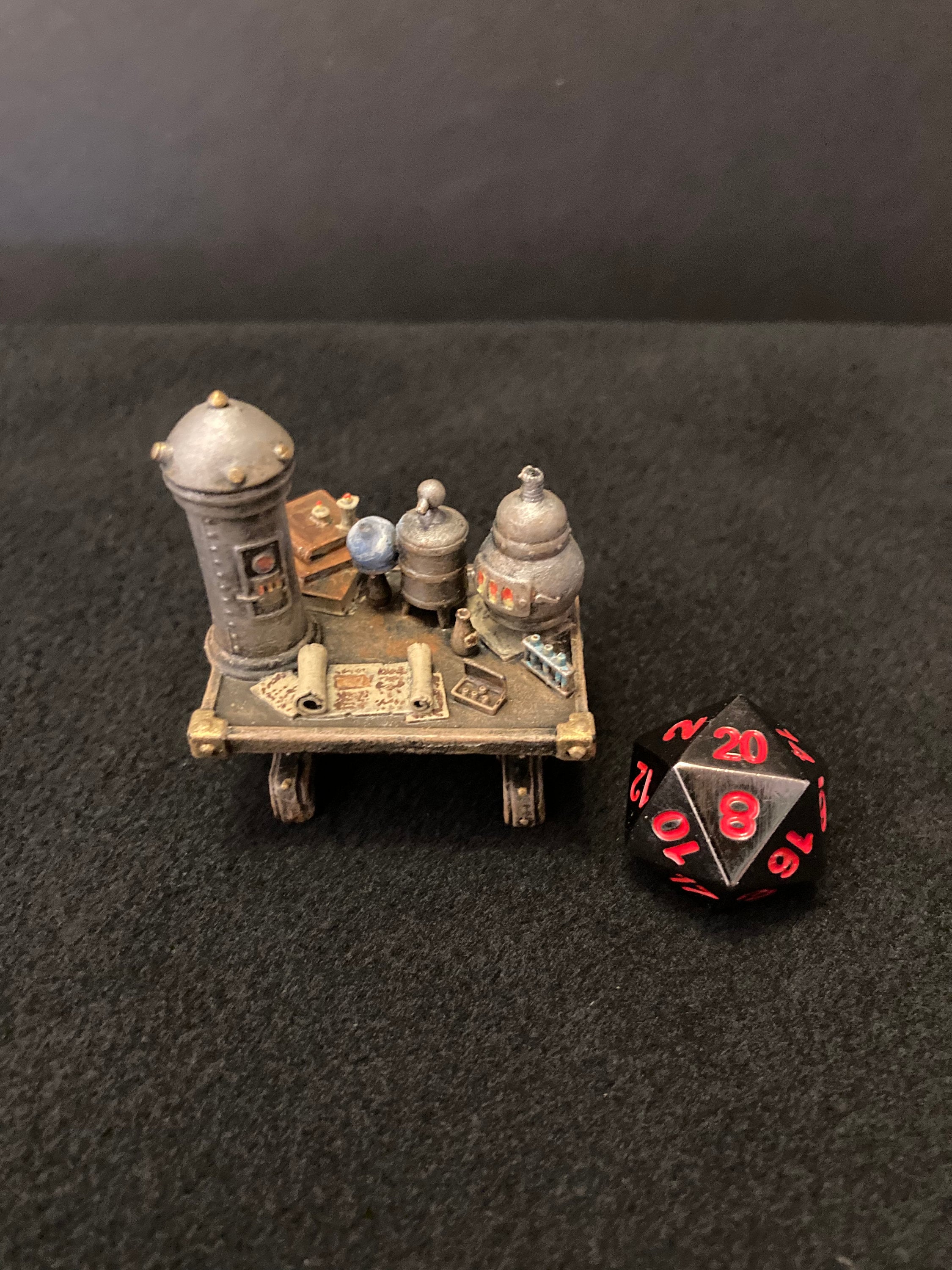 Alchemist Desk by STL Miniatures / Painted 28mm Miniature Scatter ...
