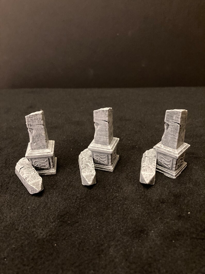 Ancient Ruins Stone Columns and Pillars / Painted 28mm Miniature ...