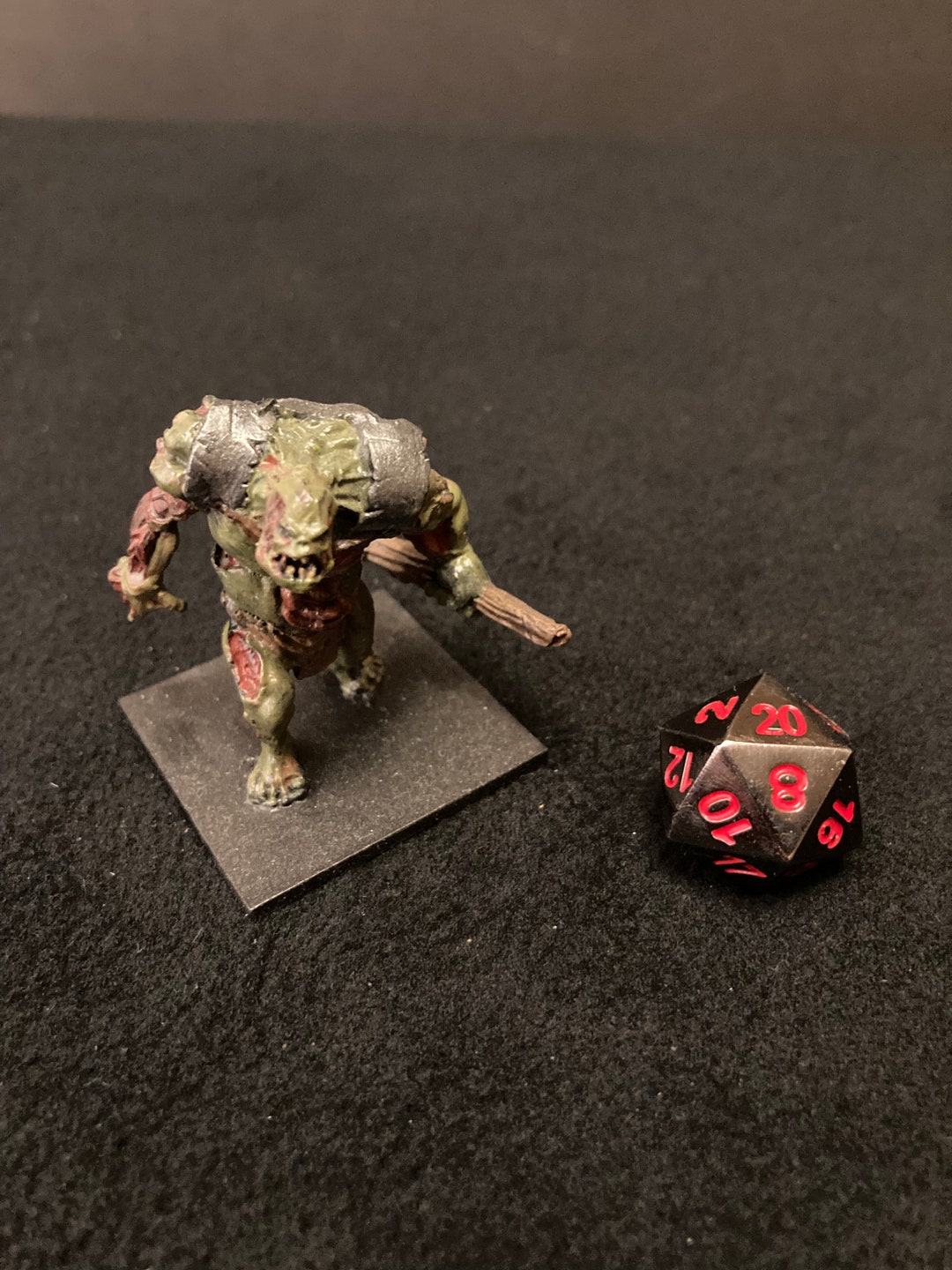 Zombie Troll for Wrath of Kings / Painted 28mm Miniature for Dungeons ...