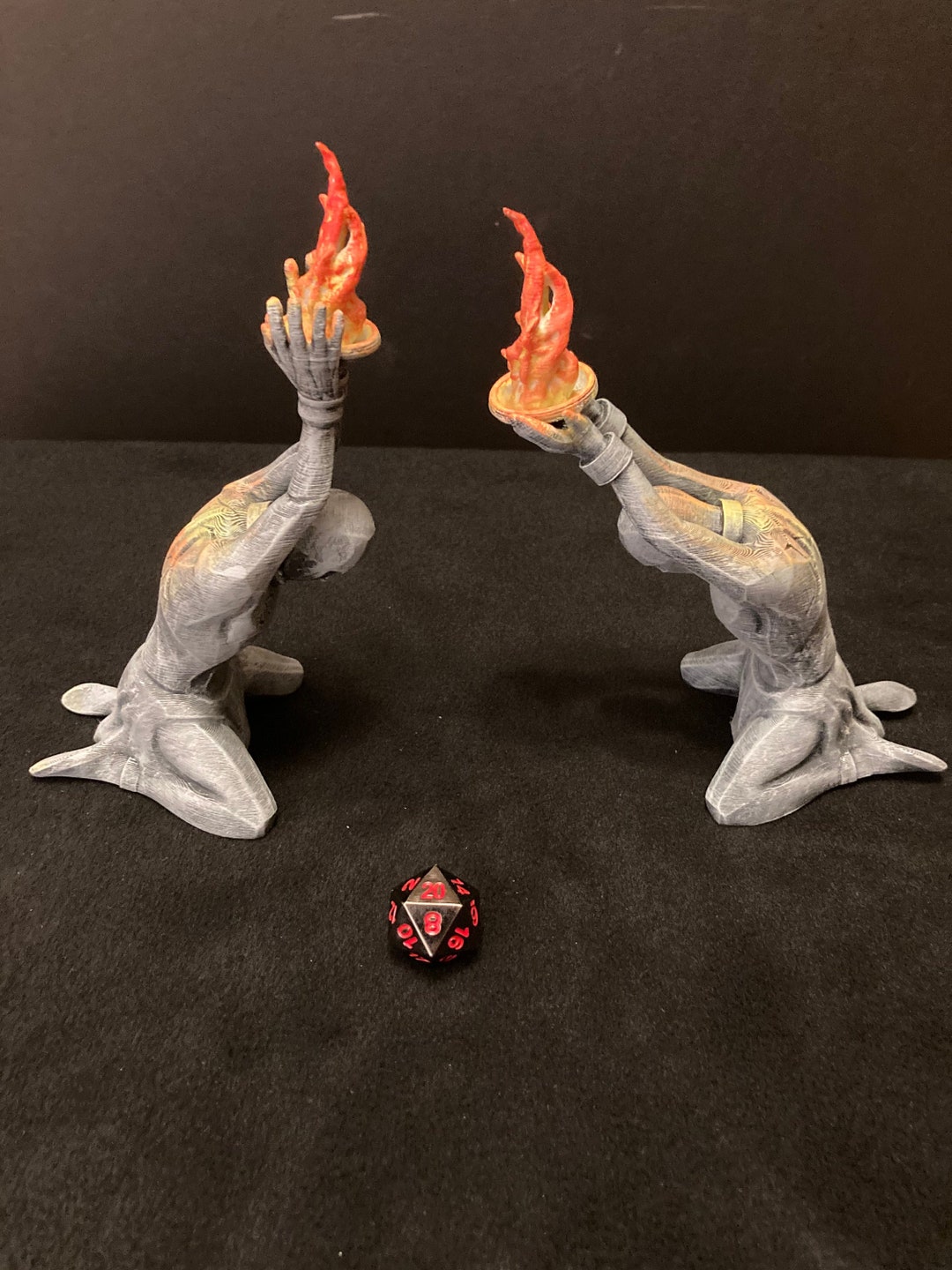 Ancient Statue Braziers / Painted 28mm Miniature for Dungeons and ...