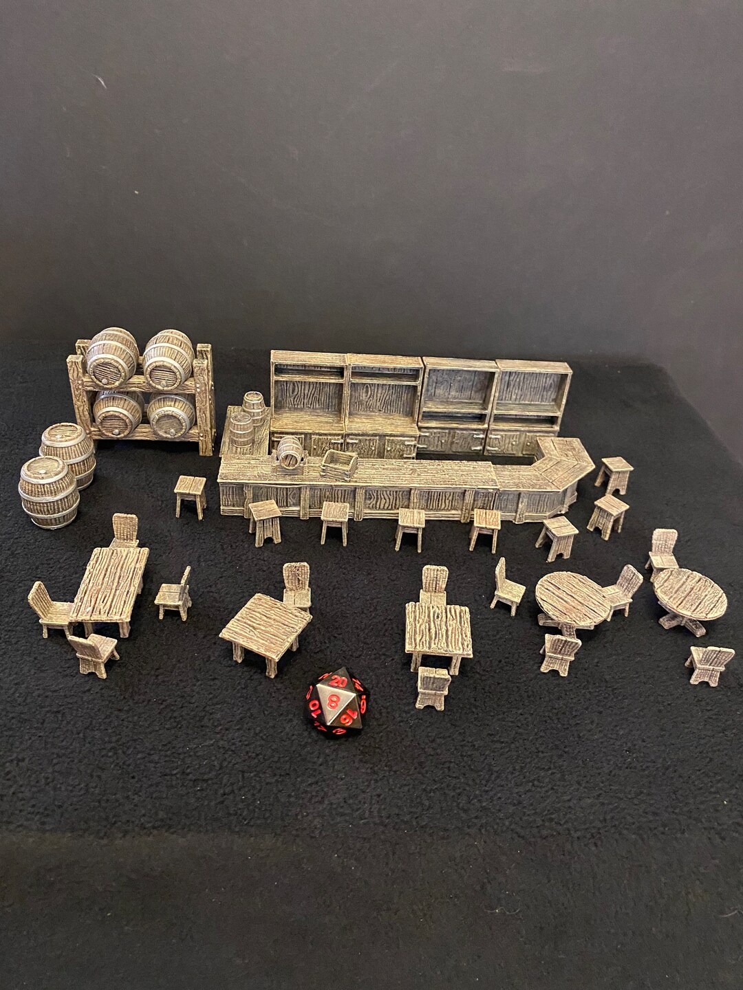 Tavern Bar Furniture Set by 3degos / Painted 28mm Miniature Scatter ...