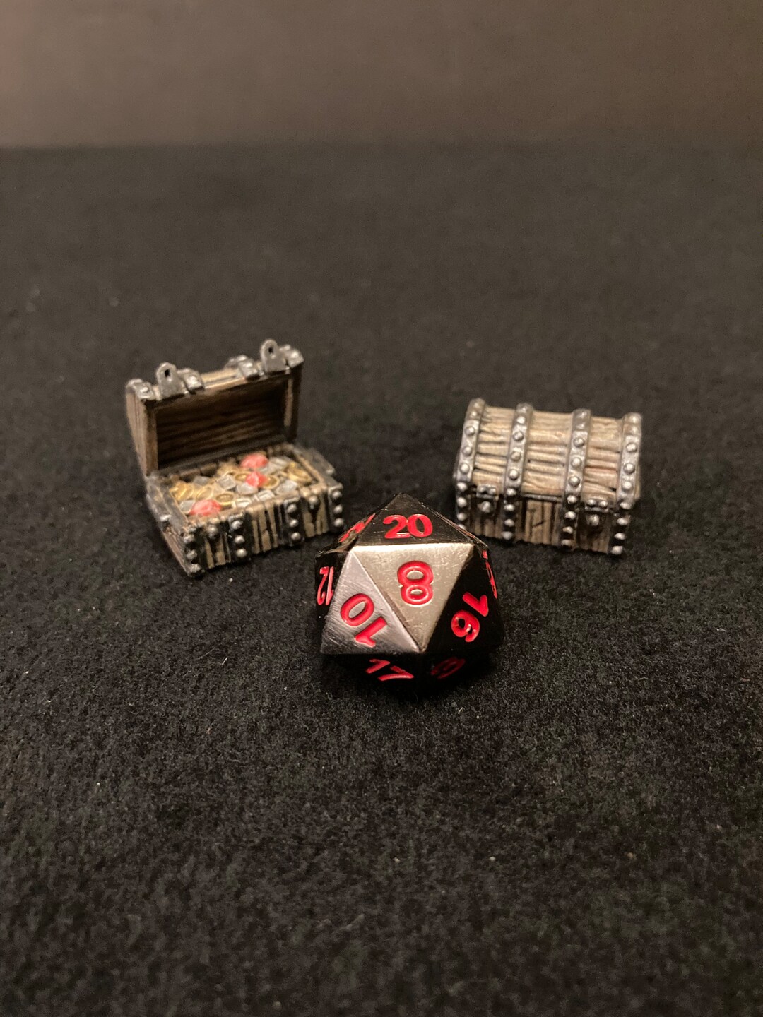 Treasure Chest Open and Closed / Painted 28mm Miniature Scatter Terrain ...
