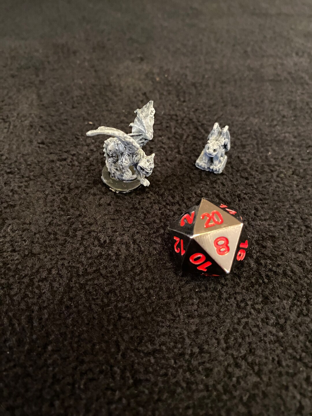 Gargoyle Statue and Animated Form / Painted 28mm Miniature for Dungeons ...