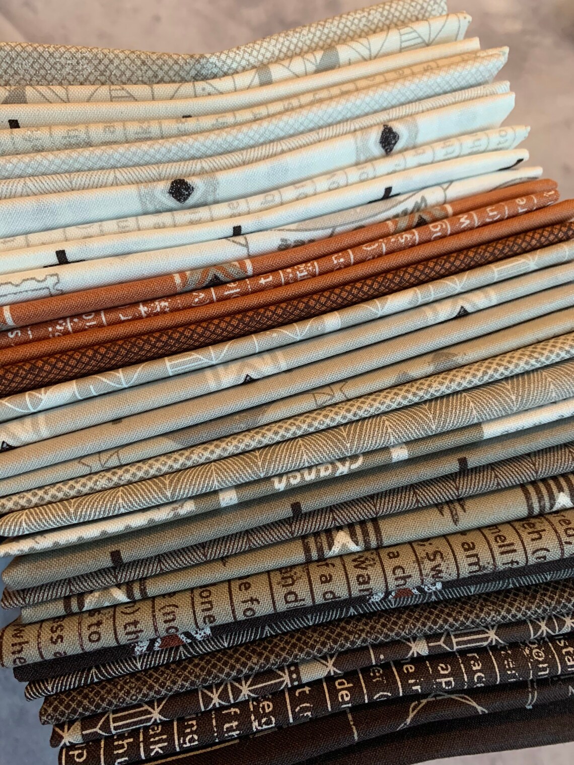 Smoke and Rust Fabric Collection Fat Quarter Bundle | Etsy