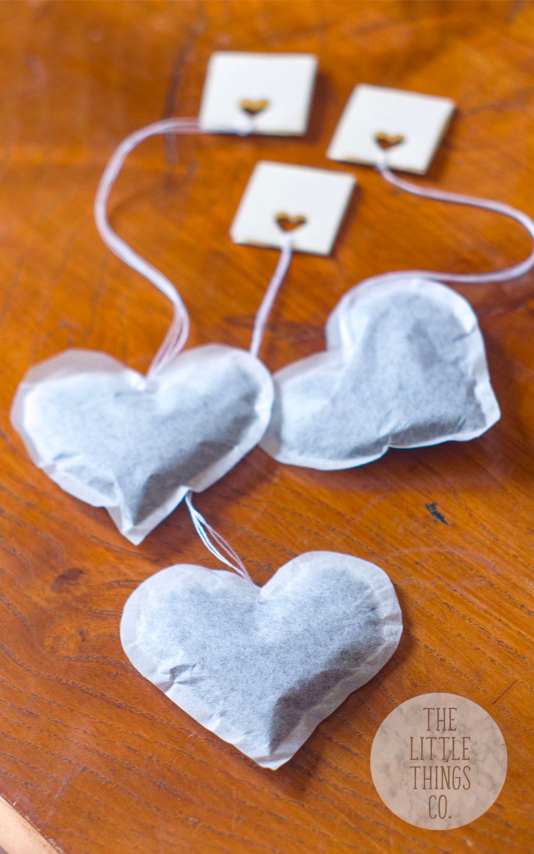 Heart Shaped Tea Bags, Handmade, Eco-friendly, Biodegradable Wedding ...