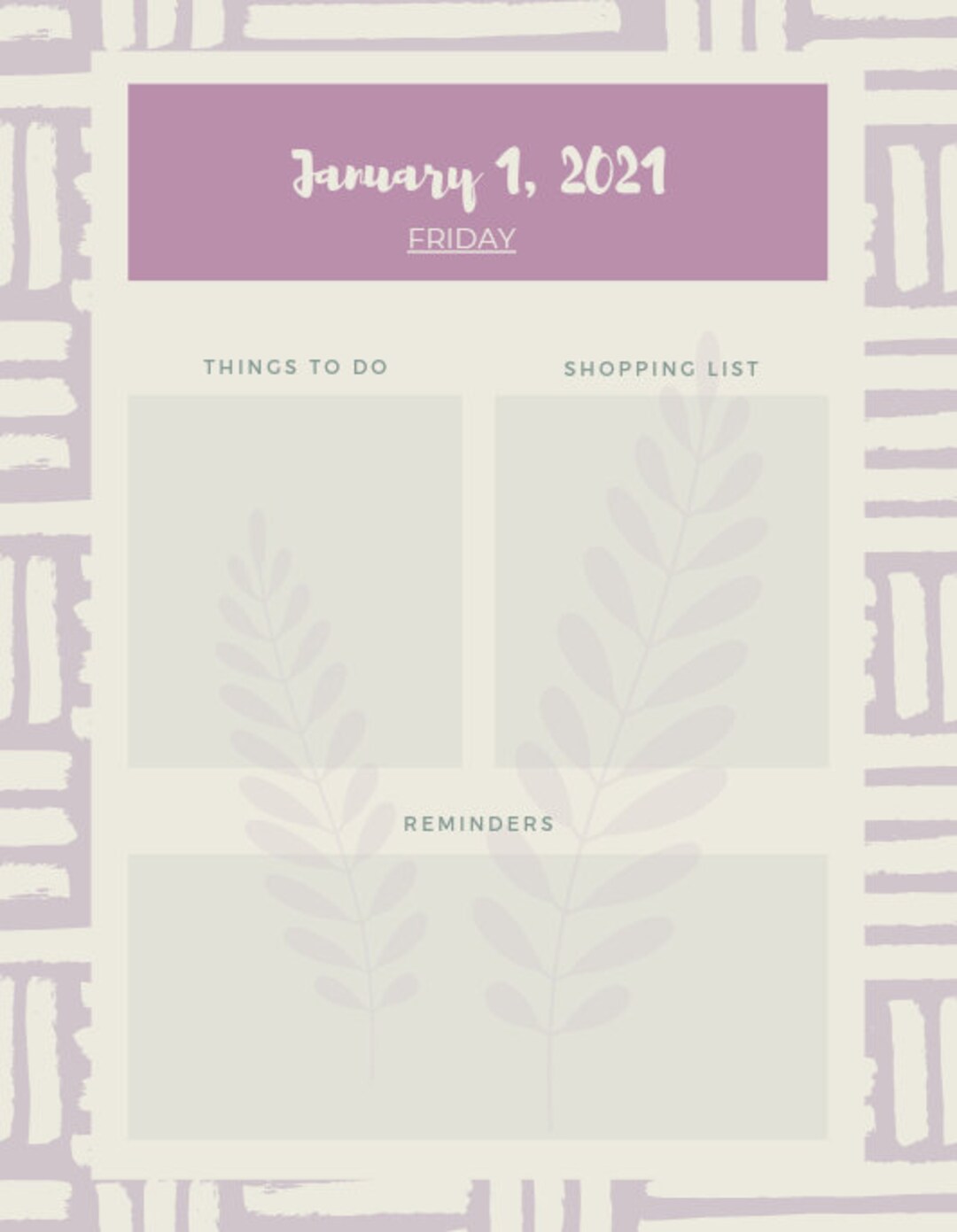Printable Daily and Monthly 2021 Planner Download - Etsy