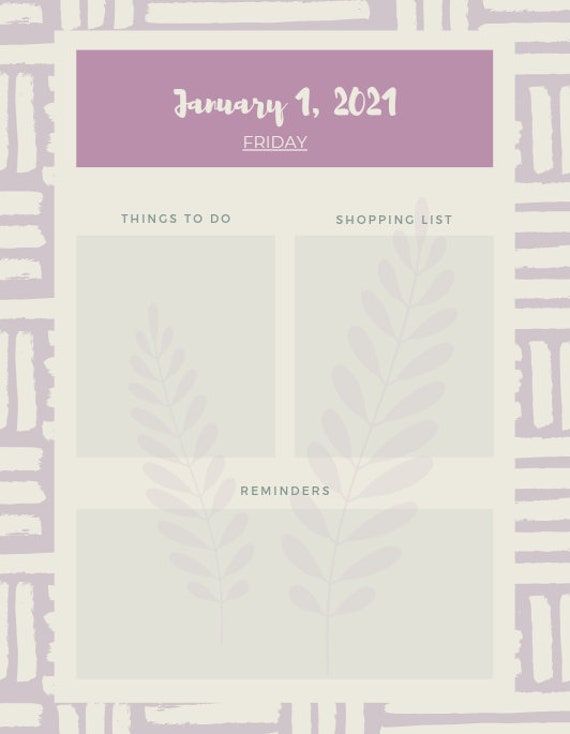 Printable Daily and Monthly 2021 Planner Download | Etsy