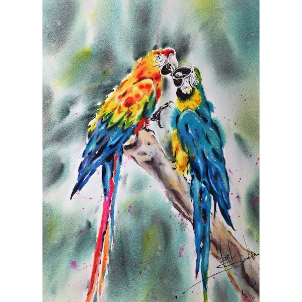 Macaw Painting - Etsy