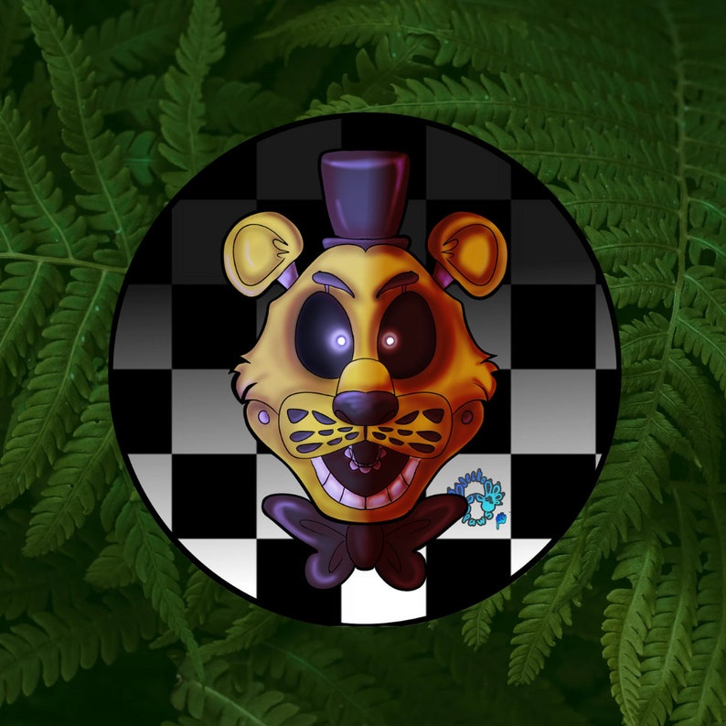 Made-to-order Golden Freddy/fredbear Permanent Vinyl Sticker, Fnaf ...