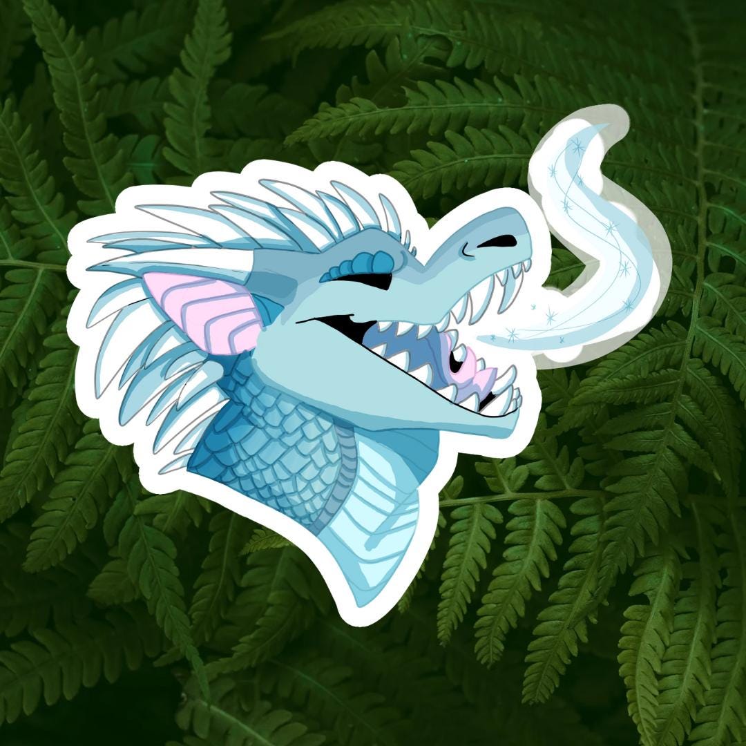 Icewing, Ice Dragon, Wings of Fire, Wof, Paper Sticker, Made to Order ...