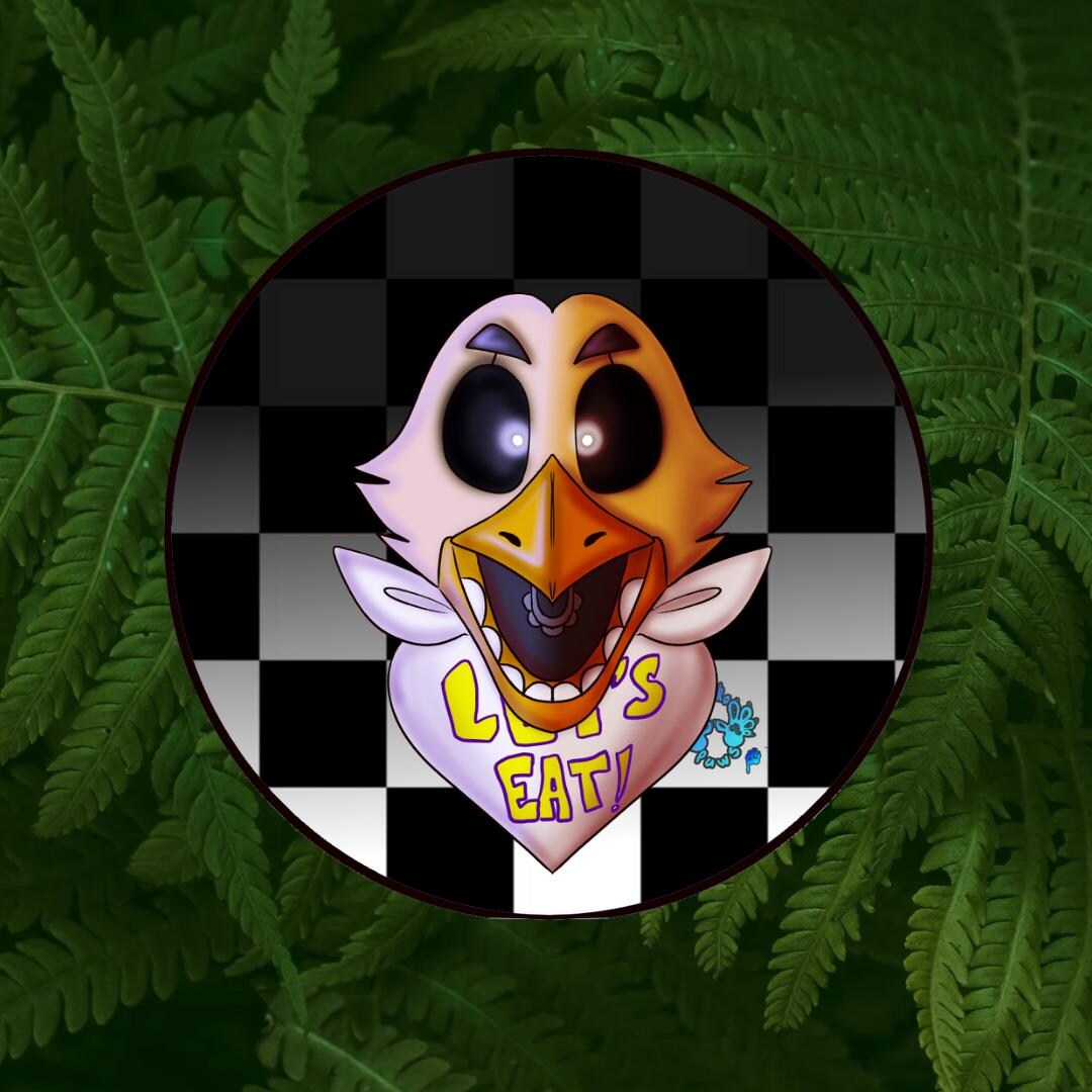 Chica Chicken FNAF Paper Sticker, Made to Order - Etsy