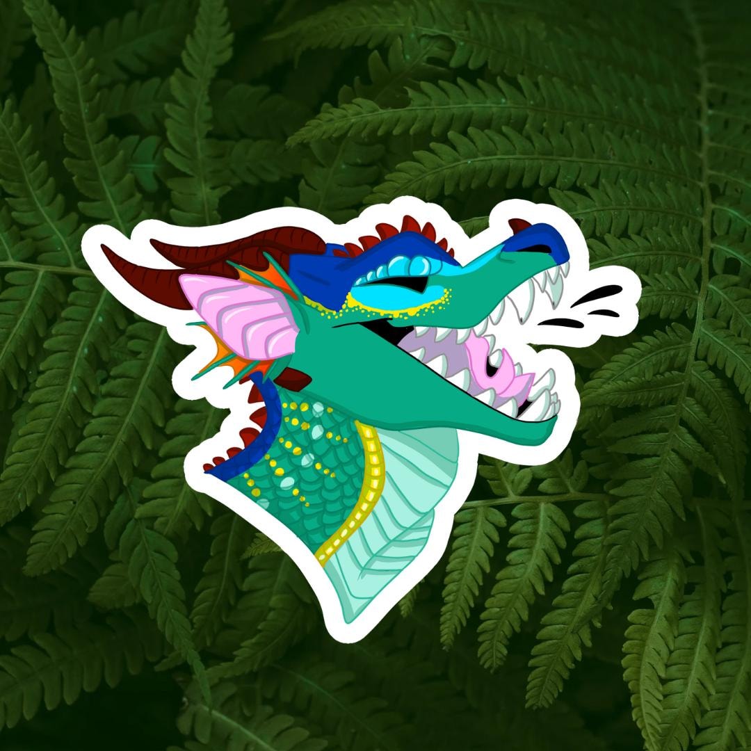 Rainwing, Jungle Dragon, Wof, Wings of Fire, Paper Sticker, Made to ...