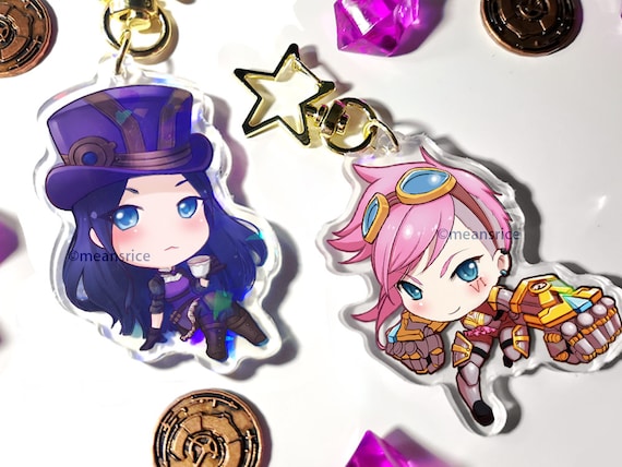 Caitlyn and Vi Holographic Charm/keychain Arcane Inspired | Etsy