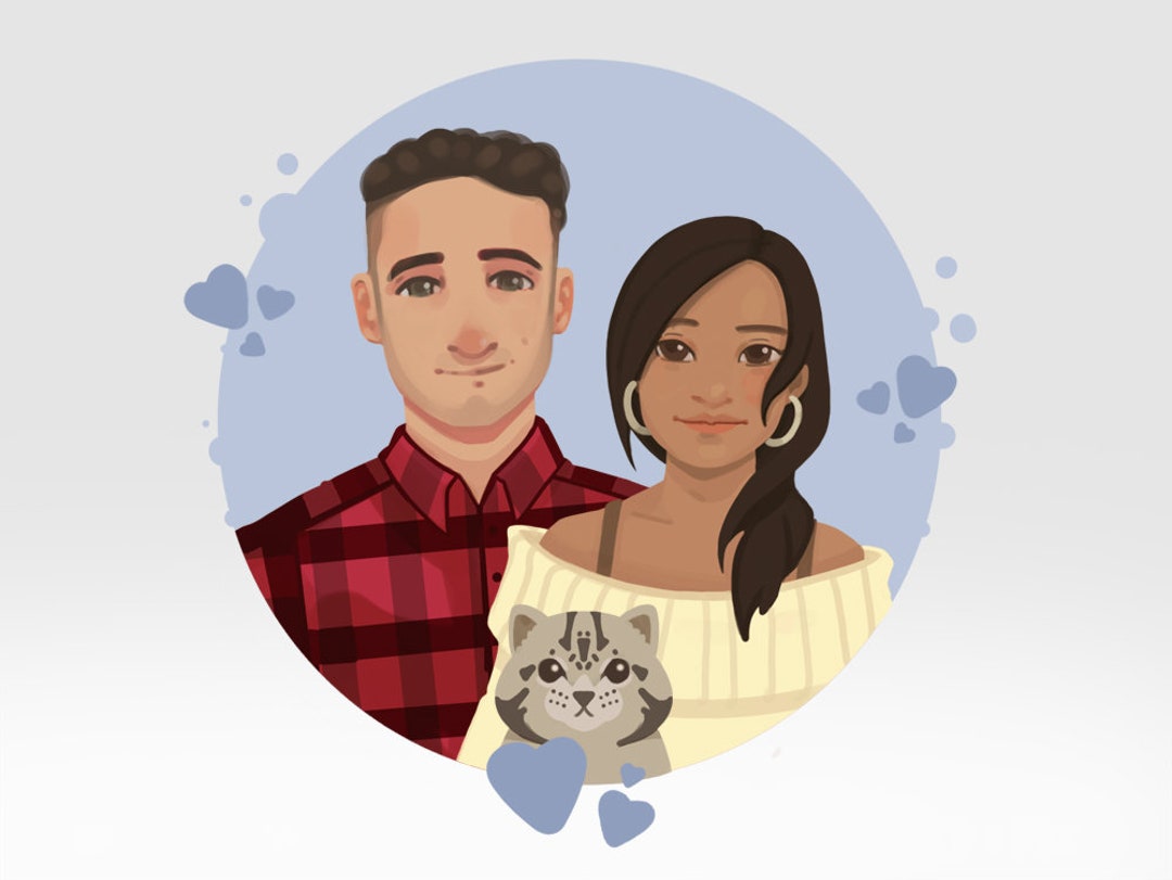 Custom Portrait From Photo Digital Illustration Stylised Portrait ...