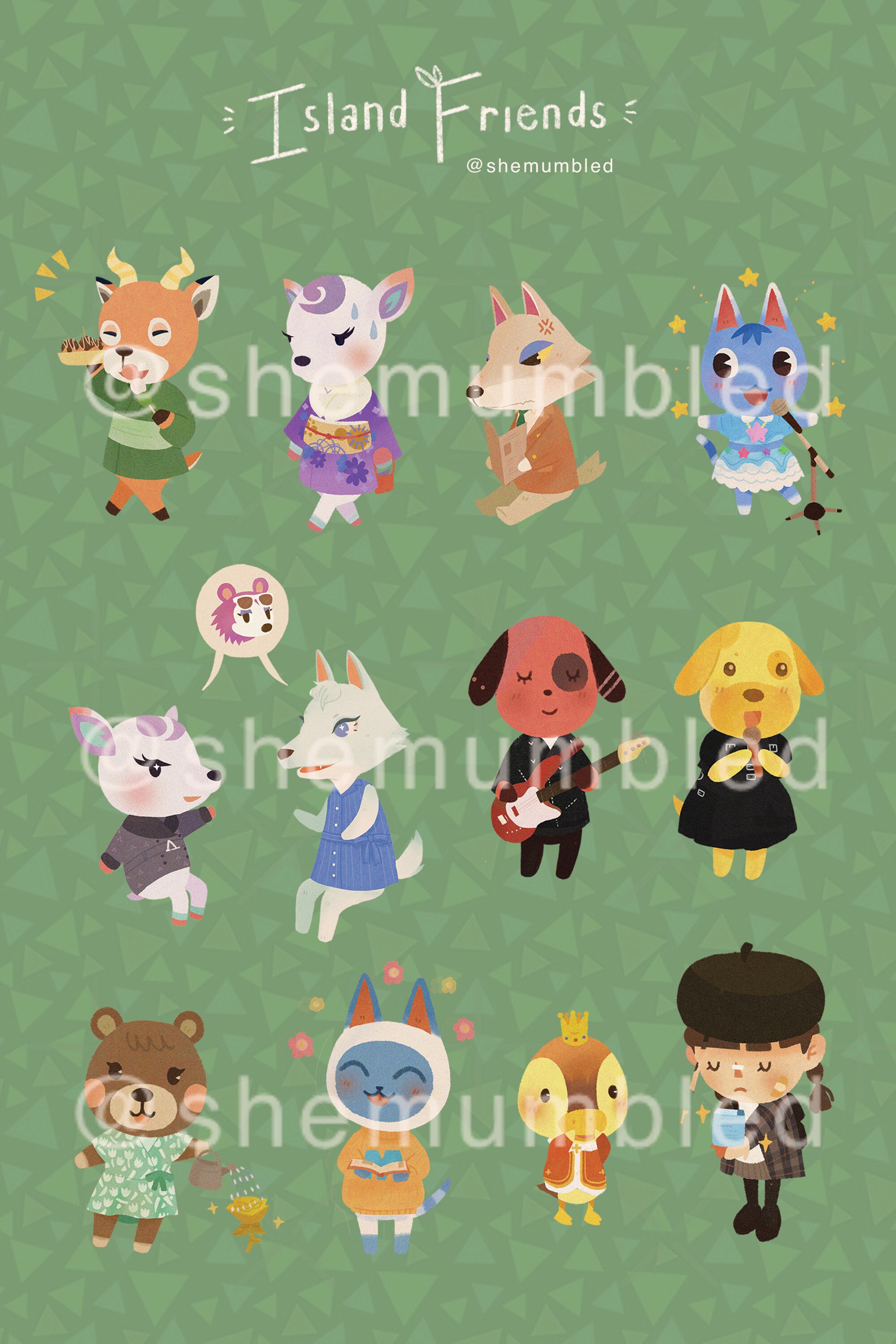 Animal Crossing Sticker Sheet - Etsy